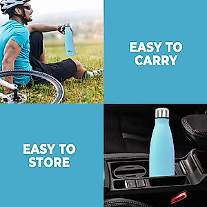 The Better Home 500 Stainless Steel Insulated Water Bottle 500ml | Thermos Flask 500ml | Hot and Cold Steel Water Bottle 500ml | Food Grade & BPA Free Insulated Water Bottles (Pack of 2)