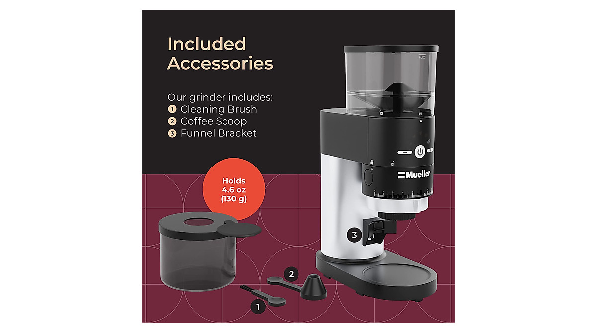 Mueller Ultra-Grind Burr Grinder | Precise Coffee Grinding & Easy Cleaning