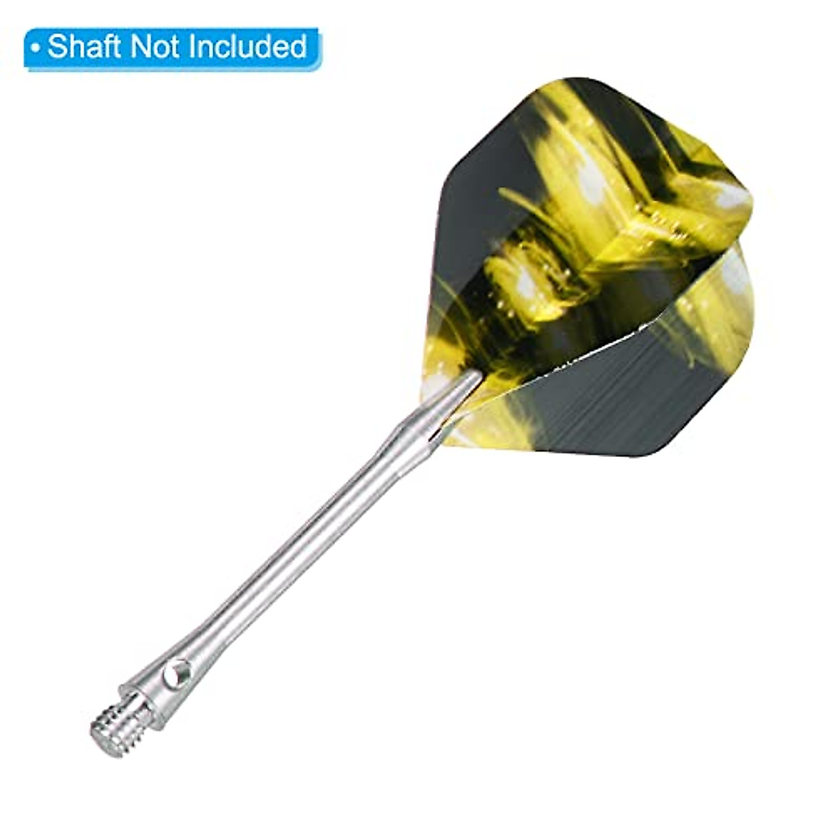 PATIKIL Dart Flights, 9 Pack PET Standard Darts Accessories Replacement Parts for Soft Tip Steel Tip, Black, Yellow