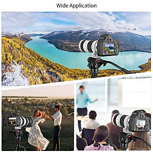 SIRUI Fluid Video Head AM-5V, Lightweight Tripod Head with Quick Release Plate for Video Camera