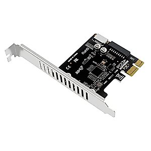 ChenYang USB 3.0 20Pin ＆ USB 3.1 Gen 1 Type-E Front Panel Socket to PCI-E 1X PCI Express Expansion Card Adapter