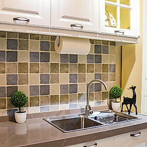 simpletome Kitchen Paper Towels Holder Under Cabinet Adhesive or Drilling Installation Brushed SUS304 Stainless Steel (Silver)