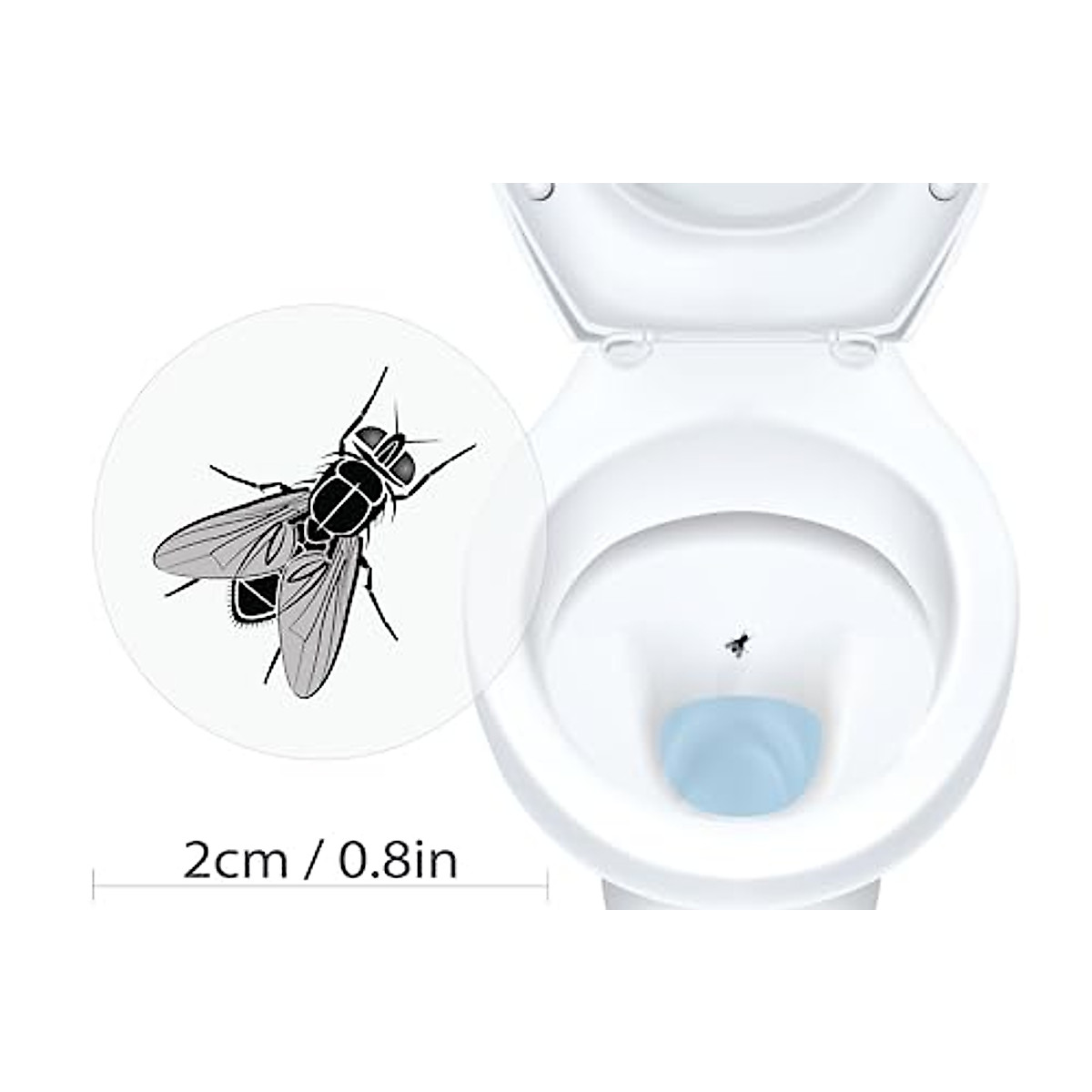 Bullseye Toilet Target Stickers Bulk Pack for Toilets and Urinals (13 Targets) with Sticker Applicator Tool - Sticks on Wet Surface - Toilet Targets for Toilet Training Boys - Aiming Targets for Men - Pee Targets for Boys