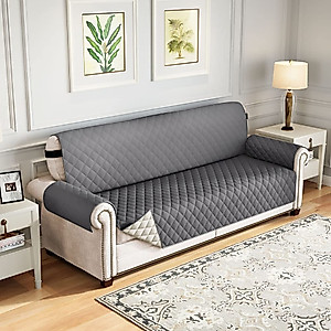 Sofa Covers 3 Seater And 1/2/4 Seater Waterproof Recliner Chair Cover Non Slip Sofa Slipcover Couch Protector Settee Cover for Cats Dogs Soft Quilted Seat Furniture Slipcovers ( Color : Deep blue , Si