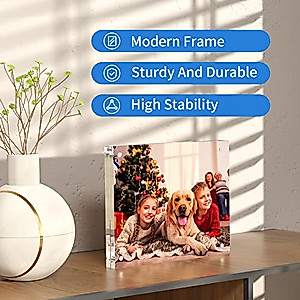 NIUBEE 8.5x11 Picture Frame, Clear Certificate Document Magnetic Photo Frame for Tabletop Display with Gift Box