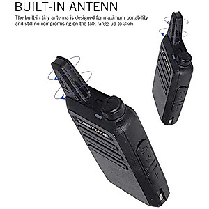 Zastone X6 Rechargeable Long Range Two-Way Radios with Earpiece 2 Pack 3W 16-Channel UHF Walkie Talkies