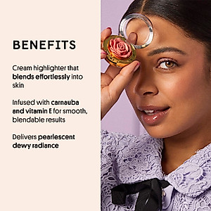 Winky Lux Cheeky Rose, Cream Highlighter with Vitamin E, Gold Highlighter, Makeup Highlighter, Champagne