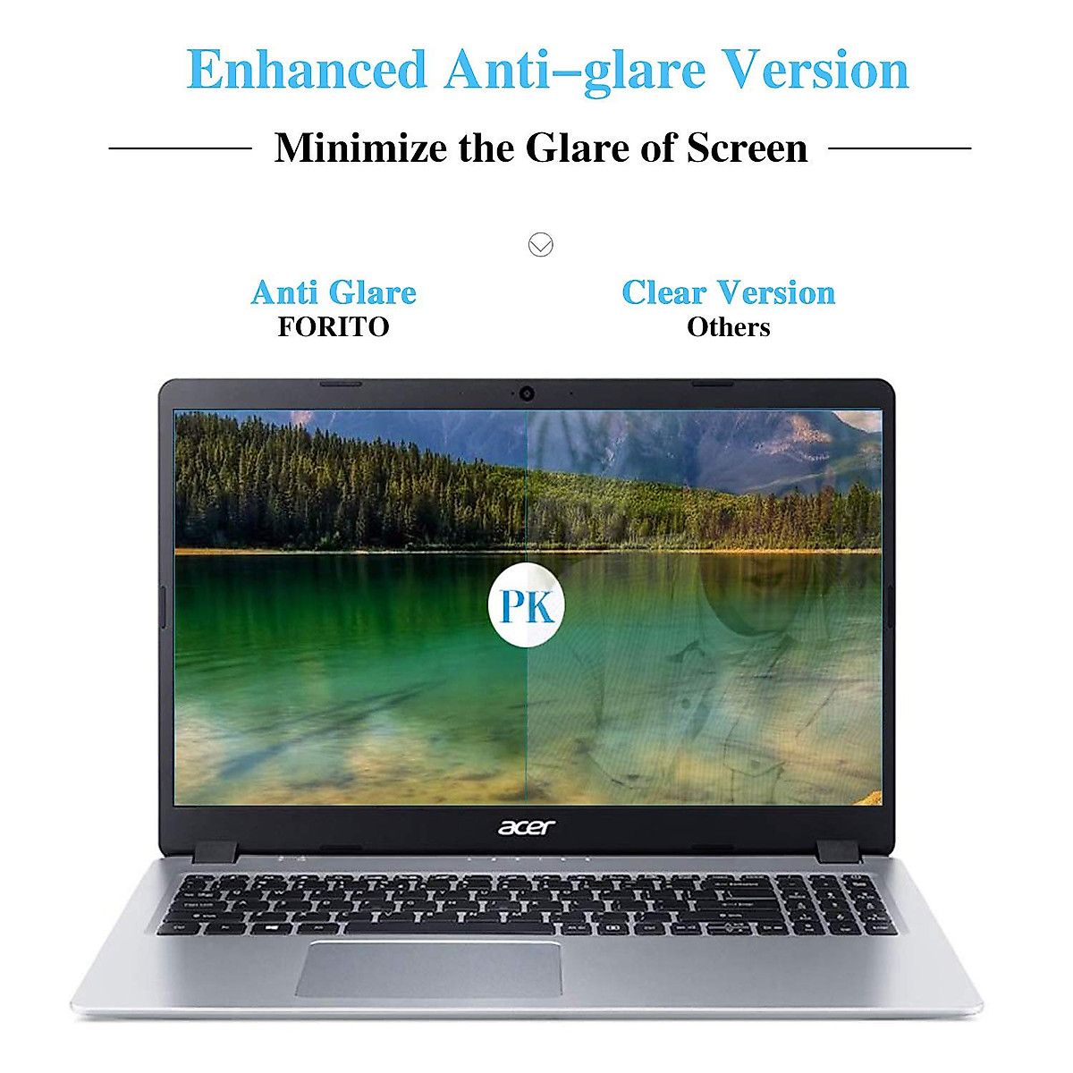 F FORITO 2-Pack 15.6 Inch Laptop Anti Glare(Matte) Screen Protector Cover for All 15.6 inch 16:9 Aspect Ratio Screen Laptop, Scratch Proof, Dust-Proof and Fingerprint Resistant