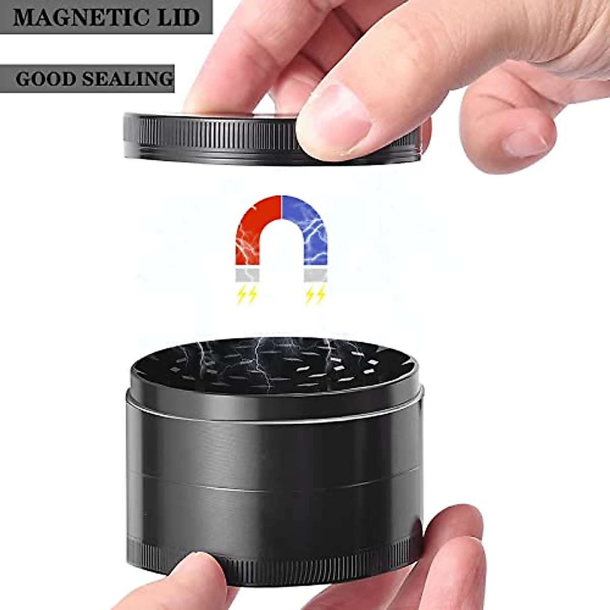 Grinder - 2.5inches For Spice Grinder, Etc （ Matte Black）