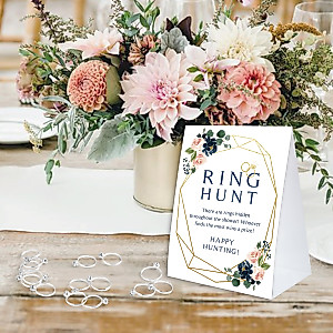 Bridal Shower Ring Game, Ring Hunt Bridal Shower Game 30 fake rings, bridal shower decorations, wedding games, bachelorette party games for guests - RH08