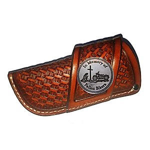 Custom Nocona Weave Fallen Bikers Side Draw Knife Sheath right side