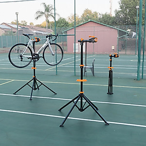 teraysun Bike Repair Stand (Max 66lbs) - Foldable Bike Workstand with Tool Tray , Shop Home Mechanics for Mountain Bicycle and Road Bike