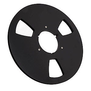 Opening Machine Parts, 1/4 10 Inch Empty Tape Reel Opening Machine Parts, 1/4 10 Inch Empty Tape Reel Aluminum Alloy Reel Tape Recorder Accessory Empty Disc Opening Machine Parts for Nab(Black)