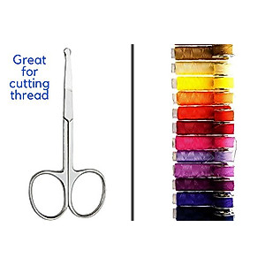 BeeSpring Rounded Nose Hair Scissors. Round Tip Scissor for Ear, Eyebrow, Beard and Mustache Trimming - 3.5" Blunt Nosed Tipped Grooming Trimmer