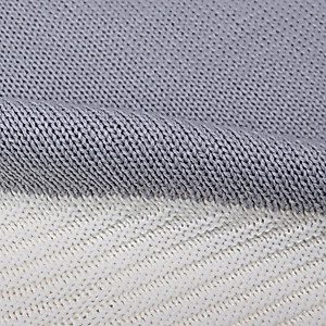 shermie Women's V Shap Colorblock Sweaters Long Sleeve Crew Neck Loose Casual Knitted Pullover Large Grey