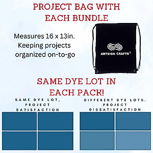 Bernat Blanket Big Ball Forest Sage 161110-10869 (2-Skeins - Same Dye Lot) Weight S Bulky #6 Polyester Yarn for Crocheting and Knitting - Bundle with 1 Artsiga Crafts Project Bag