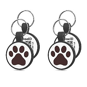 WhoseID QR Code Cat Tag, Modifiable Pet Online Profile Display Page, Multiple Emergency Contact, Silent Silicone Cat Tag, Collar Accessories, Personalized Cat Tag (Small Breeds - 1", Black & Black)