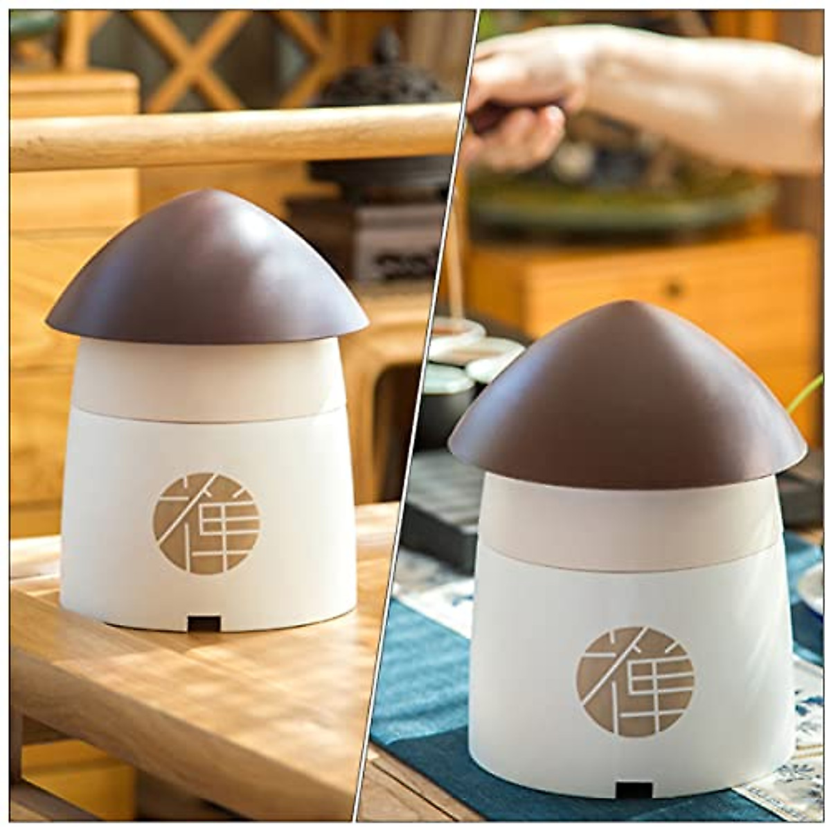 NUOBESTY Bedroom pc Waste Lid Cartoon Shaped Household Bathroom Convenient Trash Cover Can Room Container Push Mushroom Style Push- Paper Living Practical Mini Plastic Home Plastic Bins Plastic Bins
