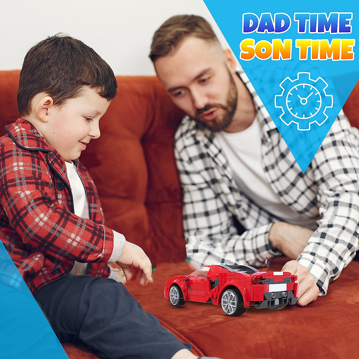 TOTI ROYAL Build Your Own RC Car Kit for Kids | 306-Pieces STEM Building Blocks Toys for Boys and Girls | Build a Remote Control Race Car Kit | New 2021 for 6+ Year Olds (Red Bomb)