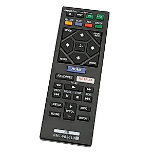RMT-VB201U Replacement Remote Control Applicable for Sony Blu-ray DVD Player BDP-S3700 BDP-BX370 BDP-S1700 UBP-X700 BDPS3700 BDPBX370 BDPS1700 UBPX700