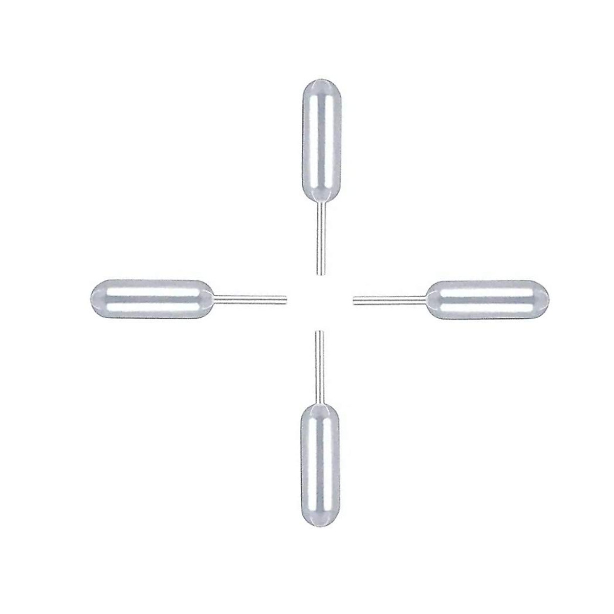 Dessert Pipettes 4ml, 100PCS Plastic Squeeze Transfer Pipettes Dropper Liquid Injector for Cupcake Strawberries (100）