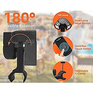 LED Grill Light for Outdoor BBQ - Father's Day Gifts for Dad, Personalized Birthday Gifts for Men Women Husband Grandpa, Cool Gadgets Super Bright Dual Head Grilling Accessories Fit for Grill Handle