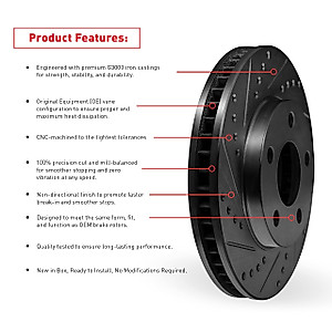 Dynamic Friction Company Rear Disc Brakes Rotors Kit| Rear Brakes Rotors| Brakes Rotors| Rear Rotors|Rear Disc Brakes Rotors| Fit 2003-2022 INFINITI FX45, FX35, M37, M56, M35h, FX37, JX35, QX70