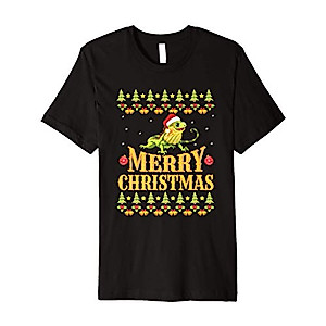 Bearded Dragon Funny Lizard Ugly Christmas Premium T-Shirt