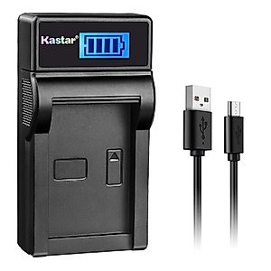 Kastar LCD USB Charger Replacement for Sony NP-BN1 NPBN1 BC-CSN and DSC-QX10 DSC-QX30 DSC-QX100 DSC-TF1 DSC-TX10 DSC-TX20 DSC-TX30 DSC-W530 DSC-W570 DSC-W650 DSC-W800 DSC-W830