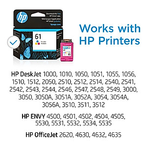 HP 61 | 2 Ink Cartridges | Black, Tri-color | CH561WN, CH562WN
