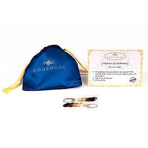 AMBERAGE Natural Baltic Amber Leverback Earrings