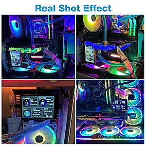 GOWENIC 2024 New 3.5 inch IPS USB Mini Screen for PC Chassis, PC CPU Data Monitor, Computer Temperature Display, Mini ITX PC Case Moniror USB C Sub Screen