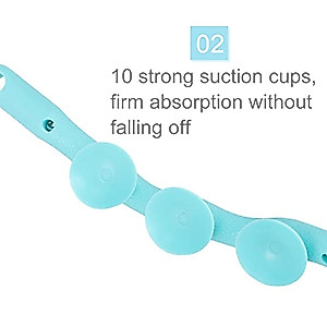 Mikikit Wall Flexible Home Holder,Lazy Tile, Stand Mount Desk for Support, Cup Sky- Blue Support Living Stents Clamp Motorcycle Worm Suction,Suction Kitchen Phone Room Sky-Blue Pillar