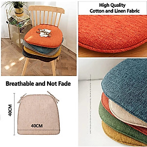 XuRX 17in*16in Kitchen Chair Cushions Set of 4 Non Slip, Dining Room Chair Pads Washable, Non Slip Seat Cushions, Detachable Seat Pads for Dining Chairs U Shaped (Color : E)