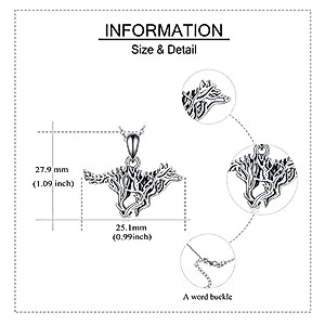 ONEFINITY Wolf Necklace S925 Sterling Silver Viking Wolf Pendant Animal Jewelry for Men Women