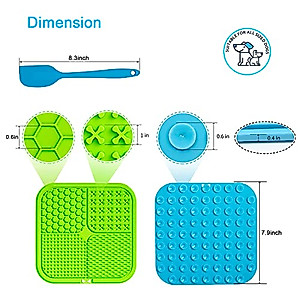 MateeyLife Licking Mat for Dogs and Cats 2PCS, Premium Lick Mats with Suction Cups for Dog Anxiety Relief, Cat Lick Pad for Boredom Reducer, Dog Treat Mat Perfect for Bathing Grooming etc.