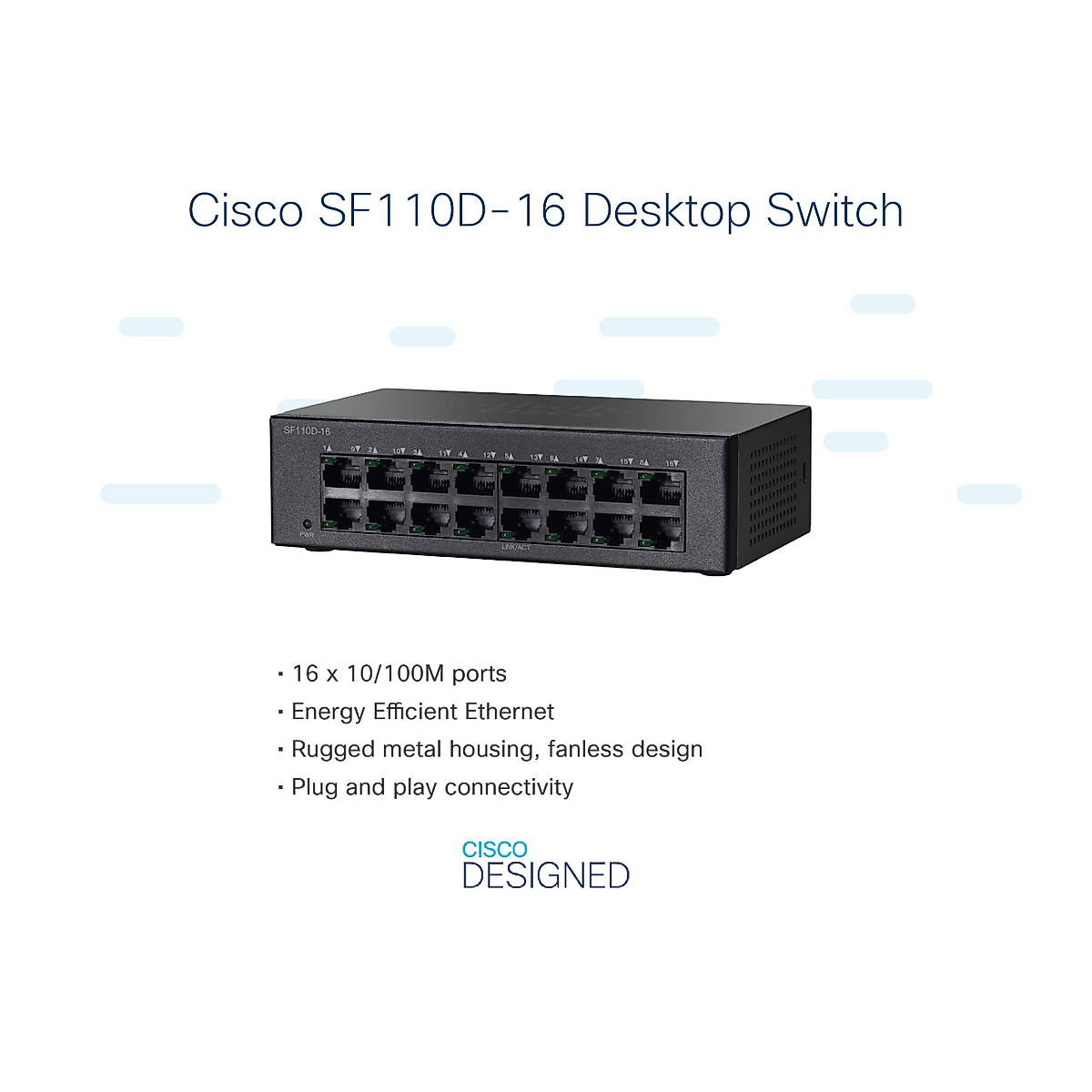 Cisco SF110D-16 16-Port 10/100 Desktop Switch