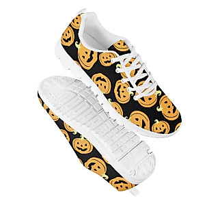 Jack O Pumpkin Black Halloween Women's Running Sneaker Lightweight Go Easy Walking Jogging Sports Work Shoes