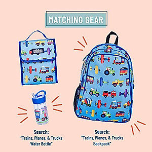 Wildkin Kids Insulated Lunch Bag for Boys & Girls, Reusable Lunch Bag is Perfect for Daycare & Preschool, Ideal for Packing Hot or Cold Snacks for School & Travel Lunch Bags(Trains, Planes and Trucks)