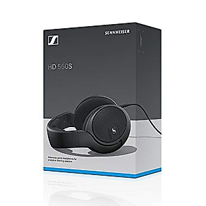 Sennheiser HD 560 S Over-The-Ear Audiophile Headphones - Neutral Frequency Response, E.A.R. Technology for Wide Sound Field, Open-Back Earcups, Detachable Cable, (Black) (HD 560S)