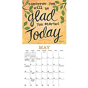 A Year of Hope and Inspiration 2024 Mini Calendar — By Deborah Mori, 7" x 7"