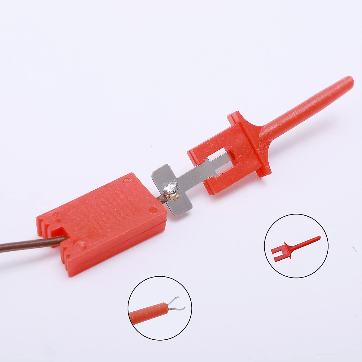 A Set 10 pcs Red Logic Analyser Useful High Efficiency Clip Ideal Test Hook