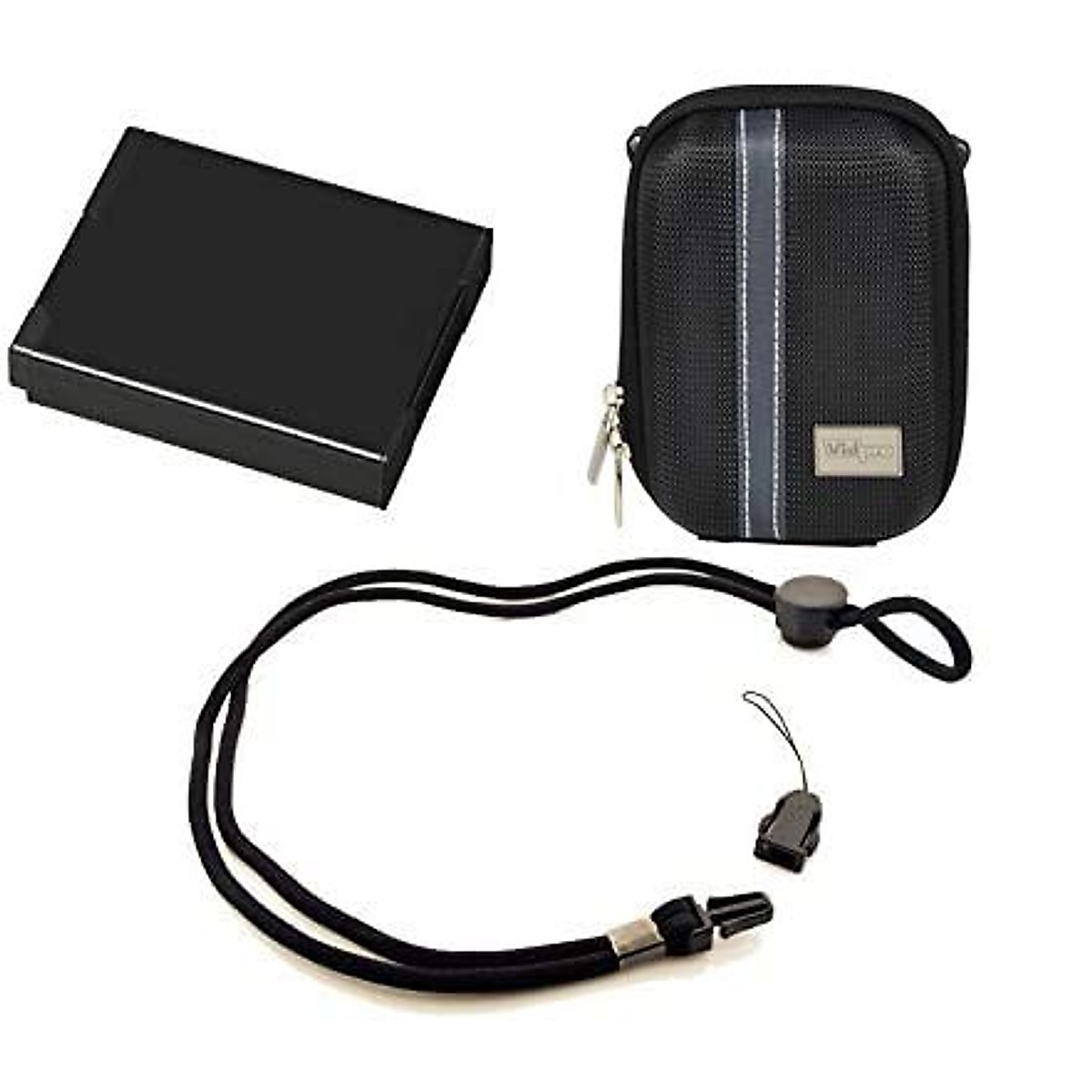 Stuff I Need Package for Panasonic Lumix DMC-ZS20 Digital Camera - Includes: DMW-BCG10 High Capacity Replacement Battery + Deluxe Hard Shell Padded Case + Neck Strap