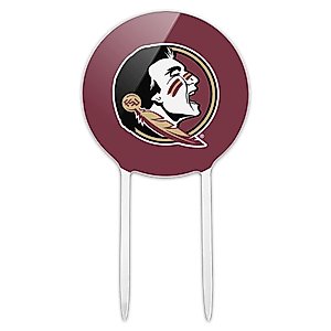 Acrylic Florida State University Logo Cake Topper Party Decoration for Wedding Anniversary Birthday Graduation
