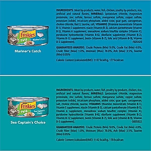 Purina Friskies Wet Cat Food Pate Variety Pack, Seafood Favorites - (32) 5.5 oz. Cans