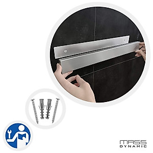 MASS DYNAMIC Magnetic Knife holder - 50 cm - Ideal Kitchen knives Storage Rack, Wall Mounted Utensil Organiser Metal Bar, Perfect Tools organizer large strip (20 Inch)