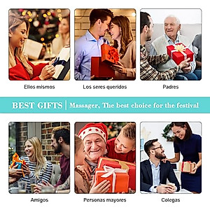 Neck Massager, Shiatsu Back Neck and Shoulder Massager with Heat - Deep Tissue 4D Kneading Massage Pillow for Body Muscle Pain Relief, Use at Home, Office, Car- Best Gifts for Women Men Mom Dad