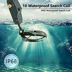 Metal Detector for Kids - 7.4 Inch Waterproof Kid Metal Detectors Gold Detector Lightweight Search Coil (24"-35") Adjustable Metal Detector for Junior & Youth with High Accuracy