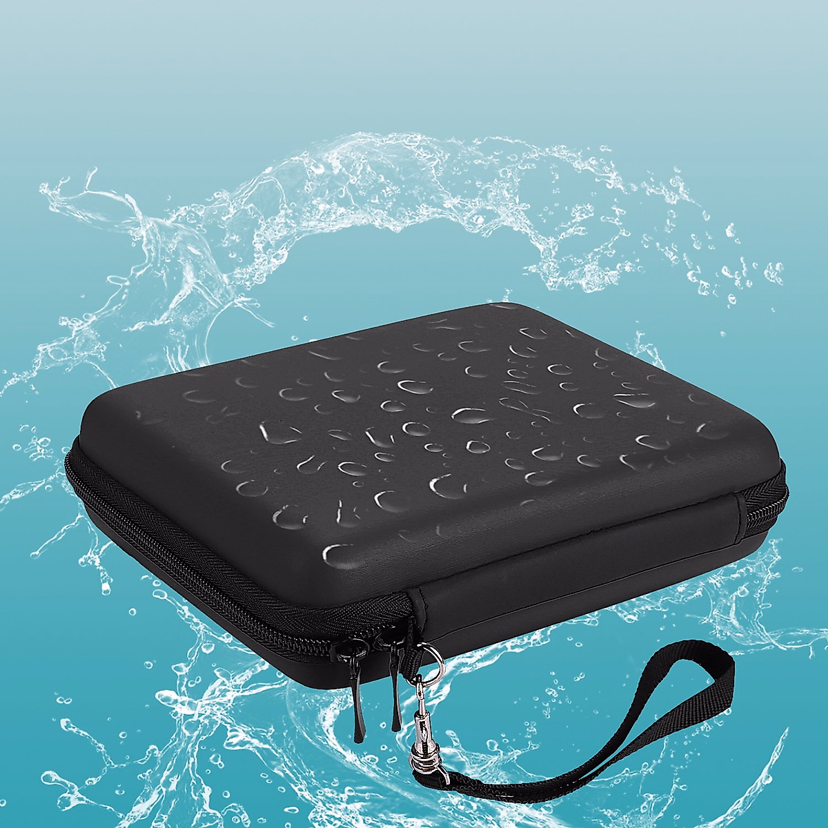 AKWOX Compatible/Replacement for Nintendo 2DS Waterproof Travel Carrying Protectove Case with 8 Game Holders