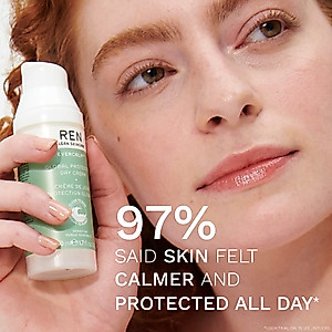 REN Clean Skincare Evercalm Global Protection Day Cream for Face - Hydrating & Calming Facial Moisturizer, Suitable for Sensitive & Eczema-Prone Skin, Cruelty-Free & Vegan